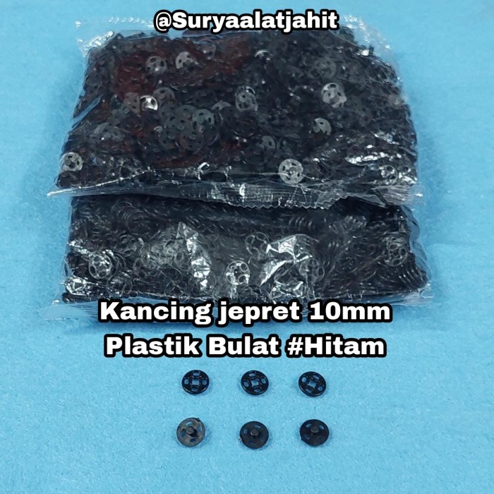 Jual Terlaris Kancing Kancing Cetet/Press Button 10Mm Plastik Hrm Bulat ...