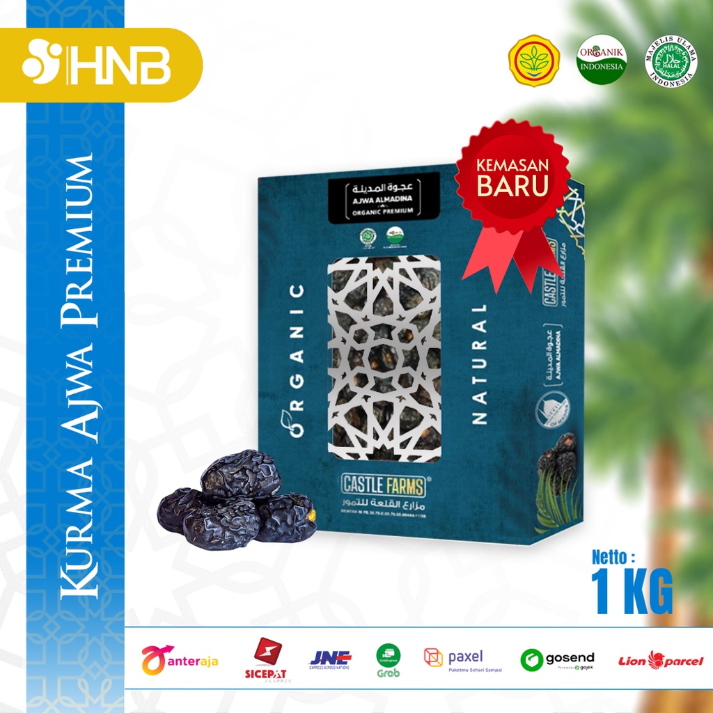 Jual Castle Farms - Kurma Ajwa Organik Premium 1 Kg | Shopee Indonesia
