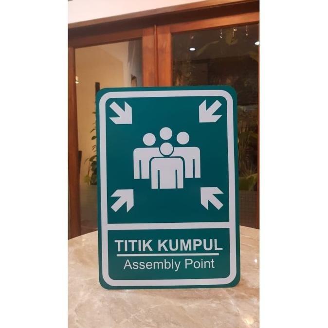 Jual Terlaris Plang Papan Rambu Titik Kumpul Assembly Point Aluminium ...