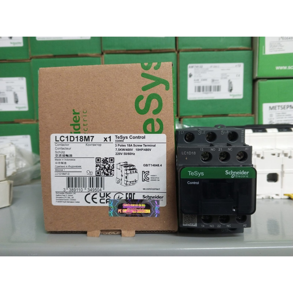 Jual SCHNEIDER KONTAKTOR CONTACTOR LC1D18M7 LC1D18B7 LC1D18D7 LC1D18 3P ...