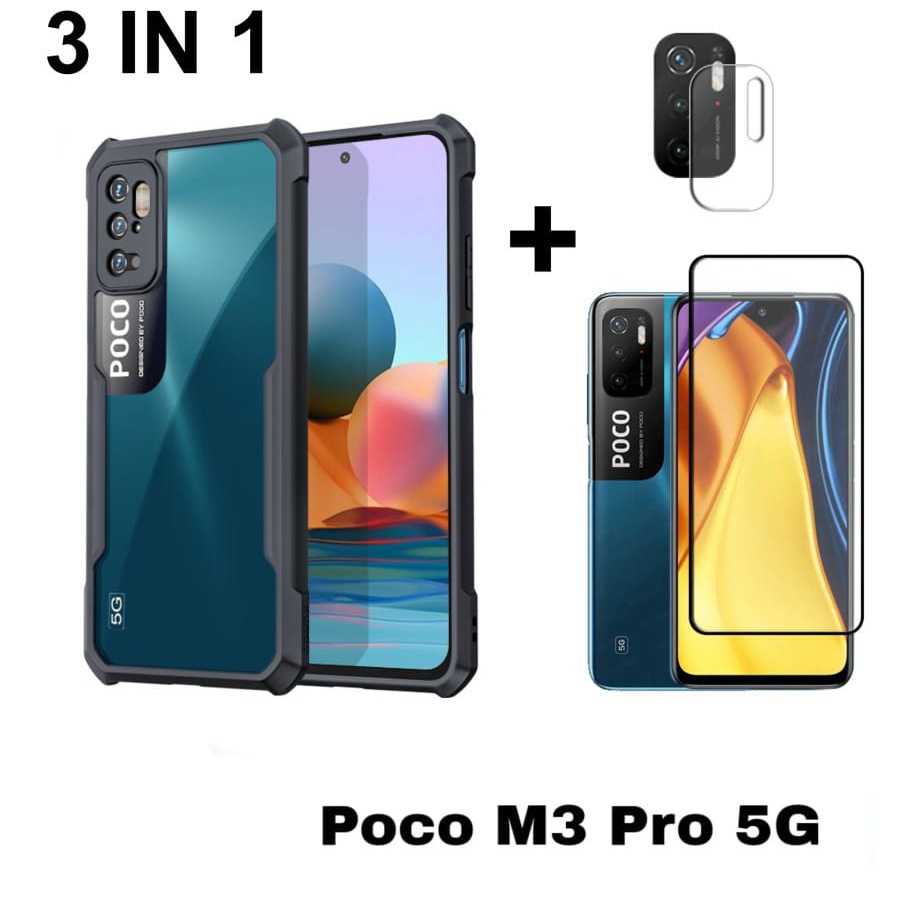 Jual Promo Paket 3in1 Case Transparan Xiaomi Poco M3 Pro / Note 10 5G ...