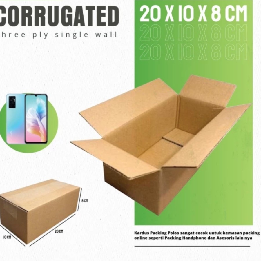 Jual Kotak Kardus Box Packing Kardus 20x10x8 cm Polos Tebal | Shopee ...