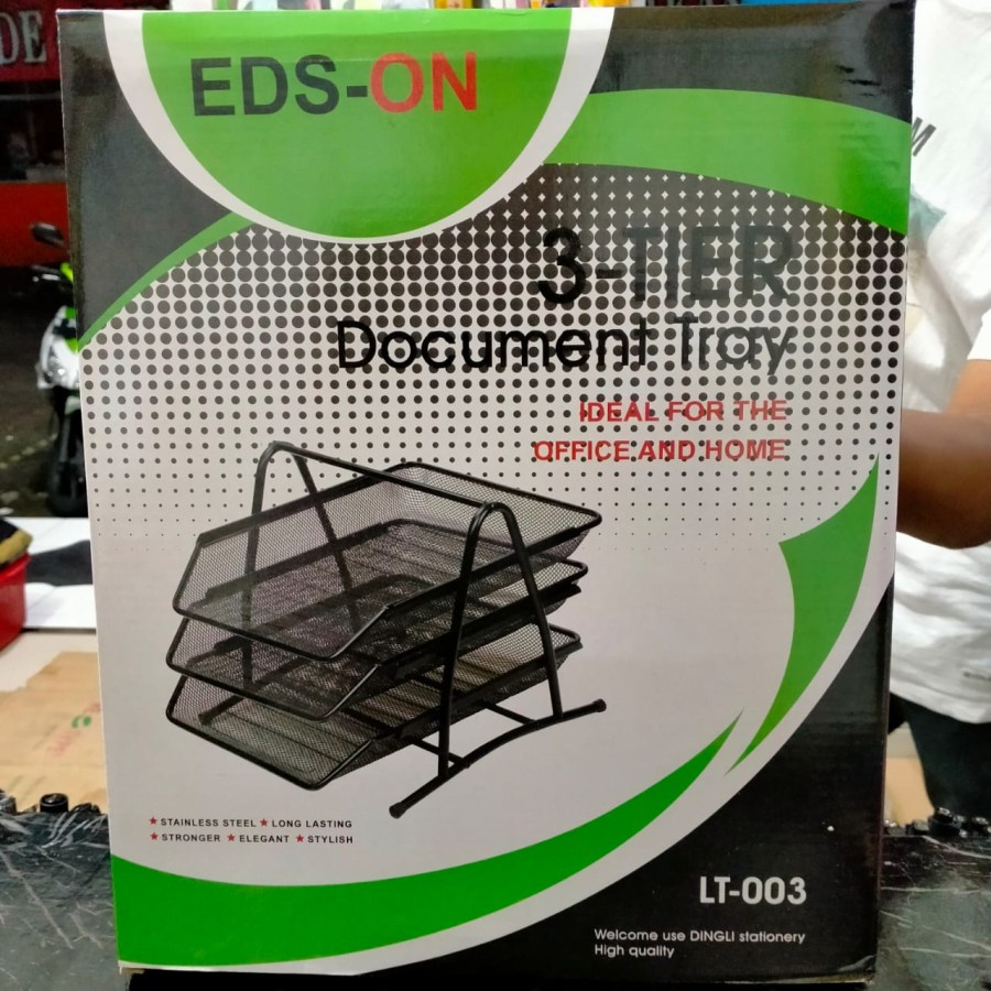 Jual RAK DOKUMEN KERTAS BESI 3 SUSUN / ELEVATED TRAY 3 TINGKAT | Shopee ...