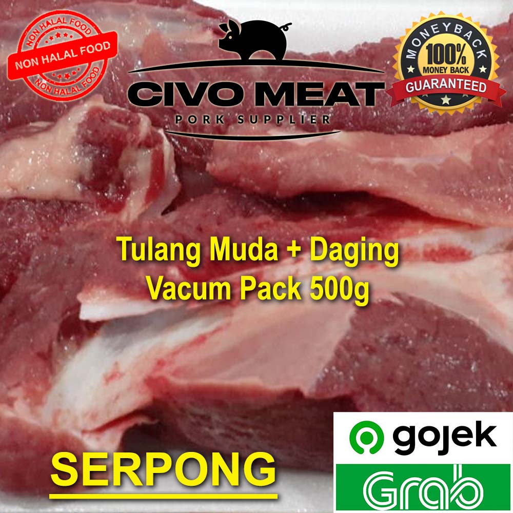 Jual Tulang Muda Daging Babi (berdaging super empuk) 500 gr | Shopee ...