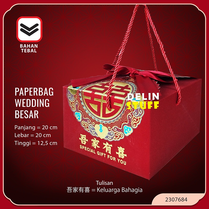 Jual Paper Bag Pernikahan Paper Bag Wedding Kotak Souvenir Pernikahan ...