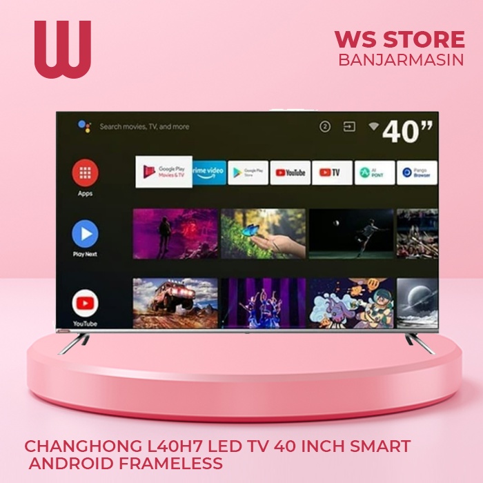Jual CHANGHONG L40H7 LED TV 40 inch Smart Android Frameless | Shopee Indonesia
