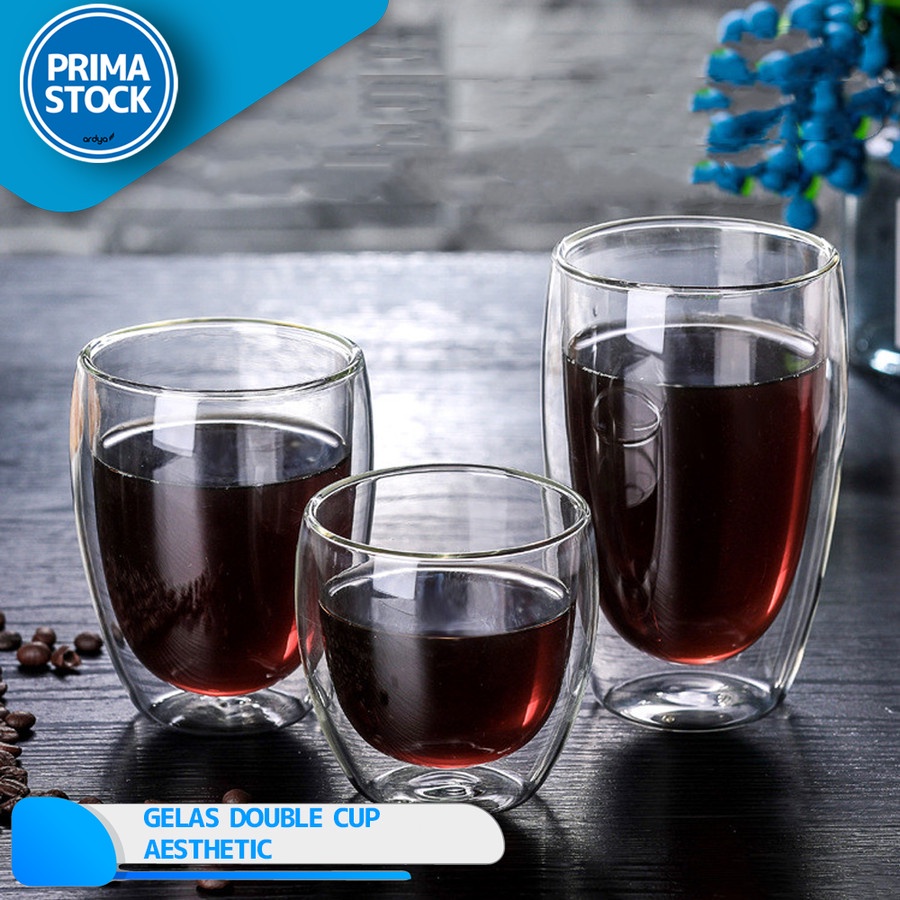 Jual GELAS DOUBLE WALL PANAS SHOT GLASS ESPRESSO SOUVENIR LILIN TEH KOPI | Shopee Indonesia