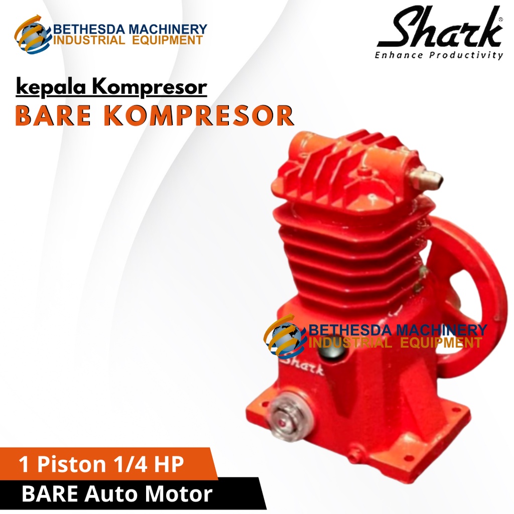 Jual Bare Kompresor 1/4 hp 1/2 hp 1 hp 2 hp 3 Hp 8 BAR - Shark Bare Compressor | Shopee Indonesia