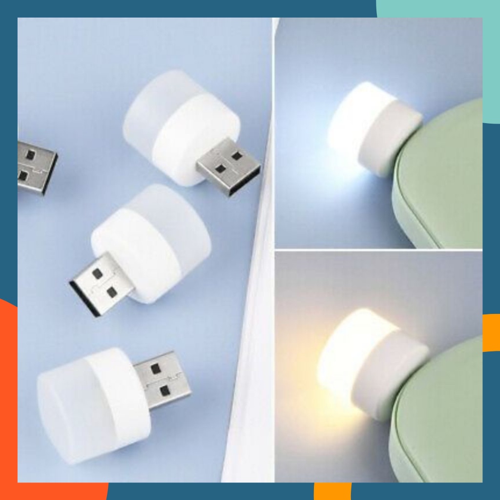 Jual Lampu LED mini usb portable lampu tidur penerangan usb night light bulat lampu baca travel ...