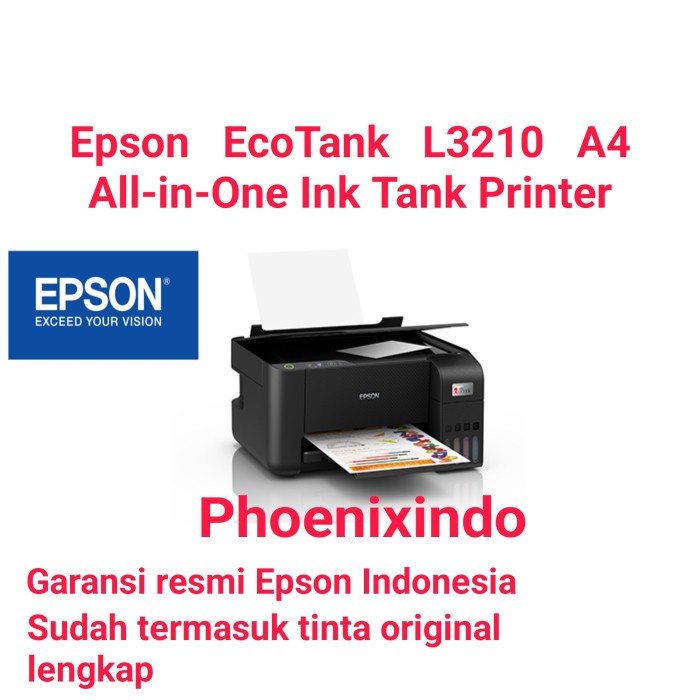 Jual PRINTER EPSON ECOTANK L3210 ALL-IN-ONE INK TANK L 3210 PRINT,SCAN,COPY | Shopee Indonesia