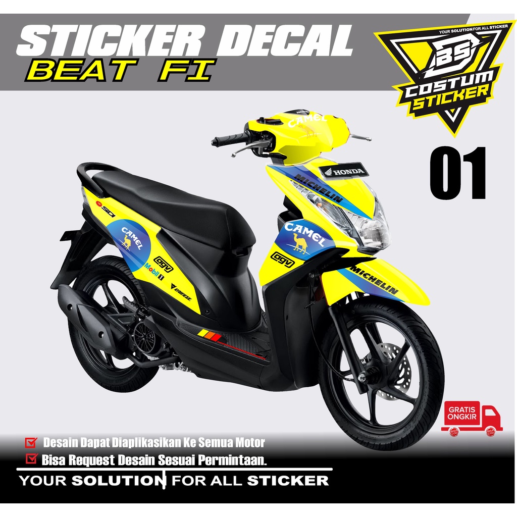 Jual DECAL HONDA BEAT FI OLD /DEKAL STIKER VARIASI HONDA BEAT FI OLD ...