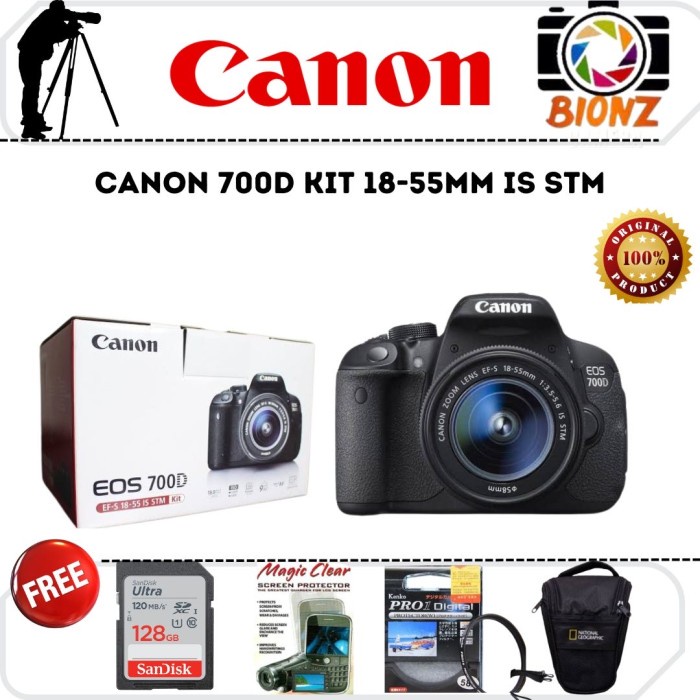 Jual CAMERA CANON 700D KIT 18-55MM IS STM | Shopee Indonesia