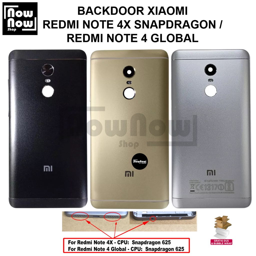 Jual Backdoor Xiaomi Redmi Note 4X Snapdragon / Redmi Note 4 Global (5 ...