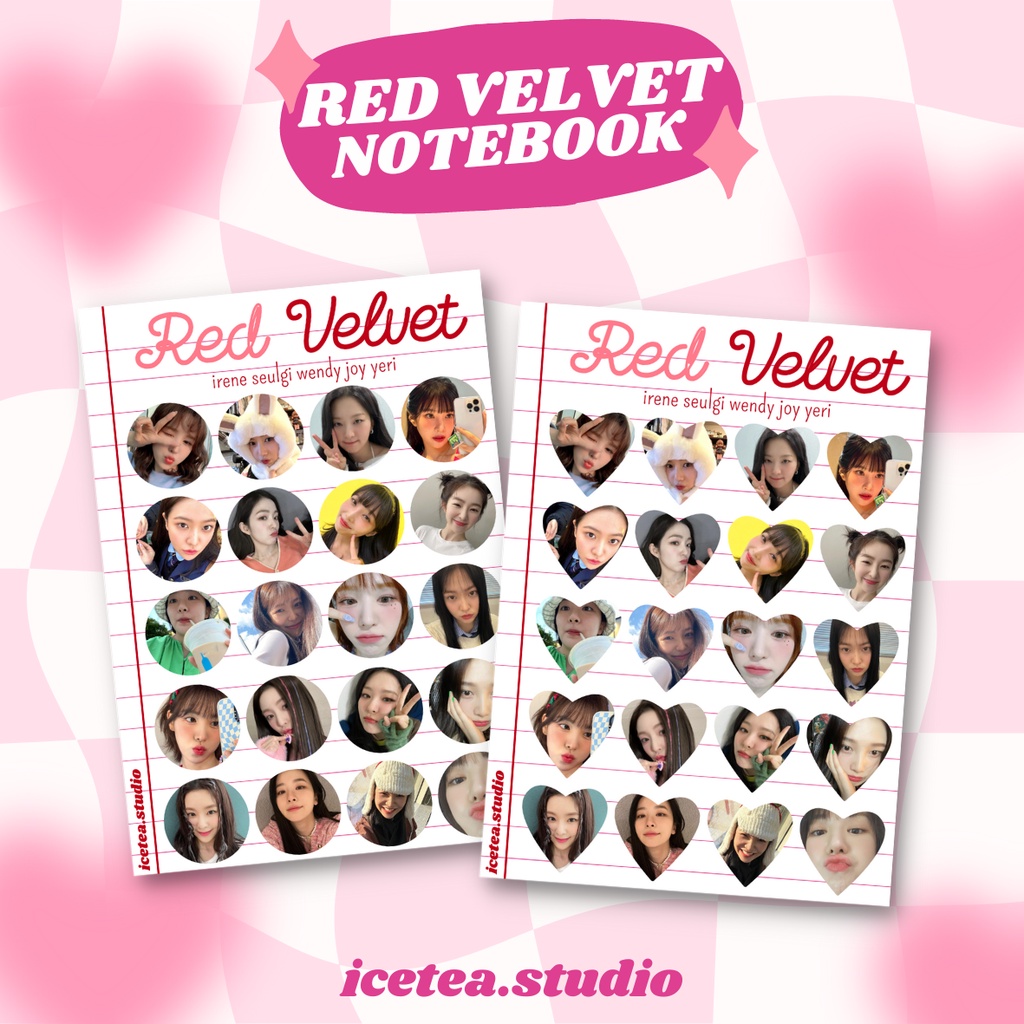Jual [RED VELVET SELCA STICKERS] BACA DESKRIPSI heart sticker selca ...