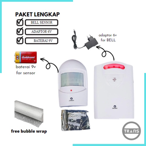 Jual PAKET LENGKAP BELL SENSOR TERPISAH/ BELL DAN SENSOR TERPISAH/ BELL ...