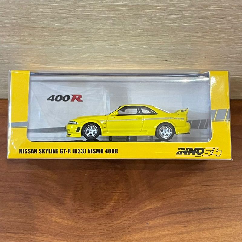 Jual INNO64 NISSAN SKYLINE GT-R (R33) NISMO 400R LIGHTNING YELLOW | Shopee Indonesia