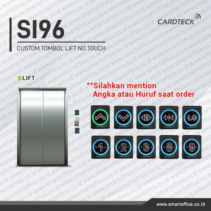 Jual Akses Custom No Touch Button Lift Elevator Infrared Tombol No Touch Ct-Si96 | Shopee Indonesia