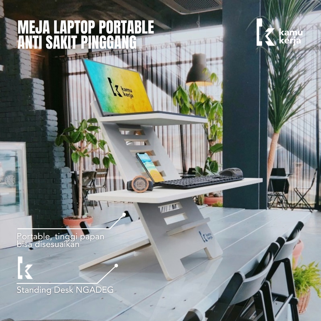 Jual Meja Laptop Portable Duduk/Berdiri Anti Sakit Punggung & Pinggang ...
