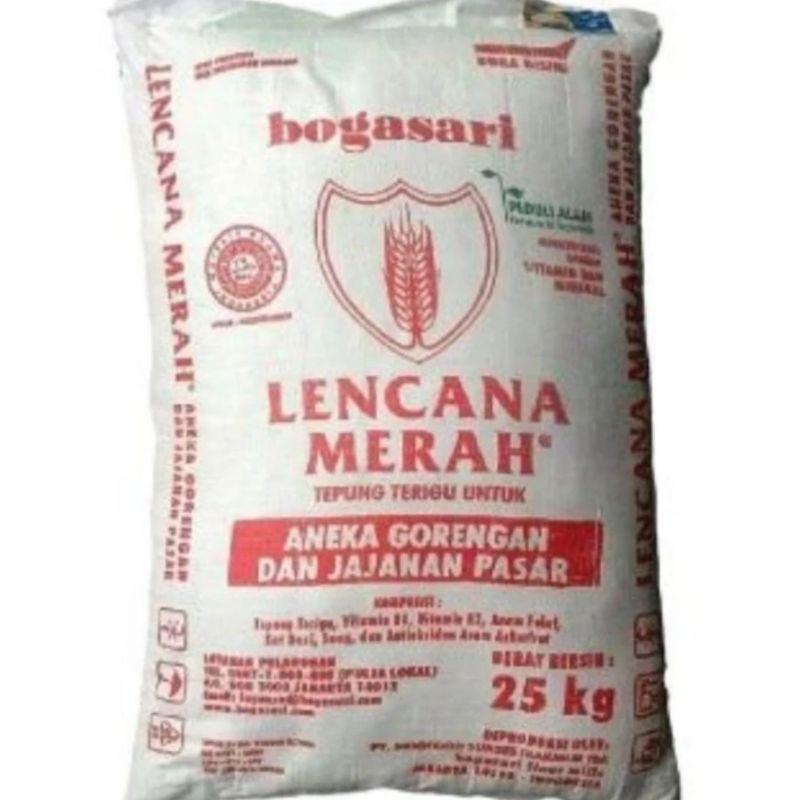 Jual TEPUNG TERIGU LENCANA MERAH 25 KG | Shopee Indonesia