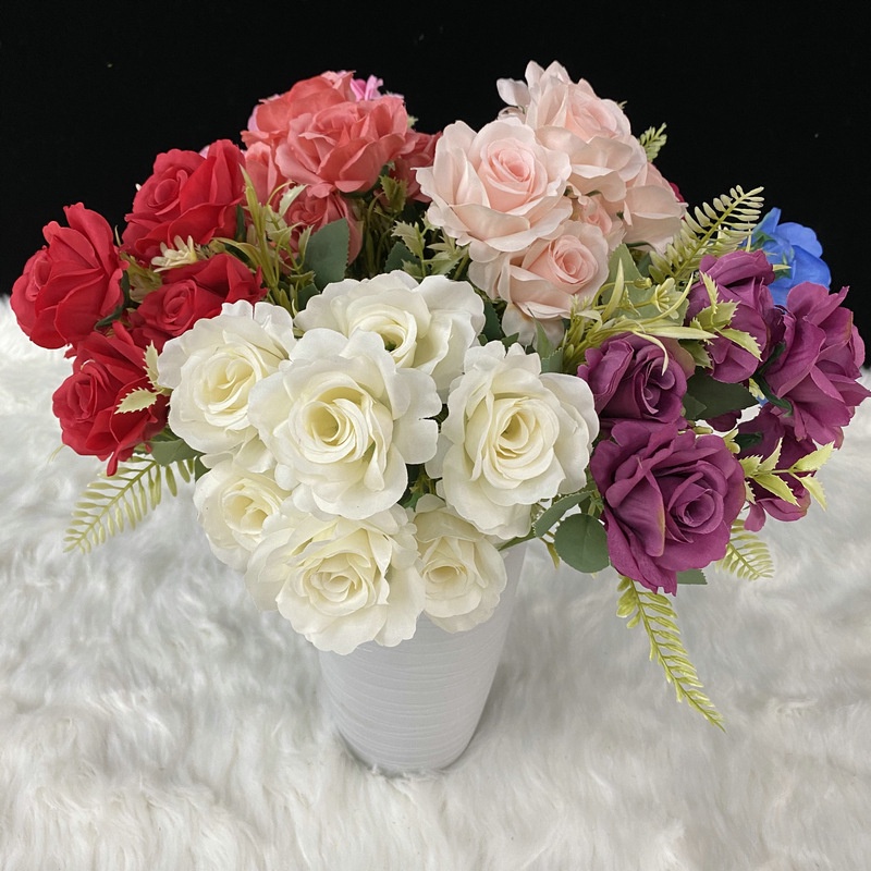 Jual Bunga Mawar Rose Spring x7 Dekorasi | Shopee Indonesia