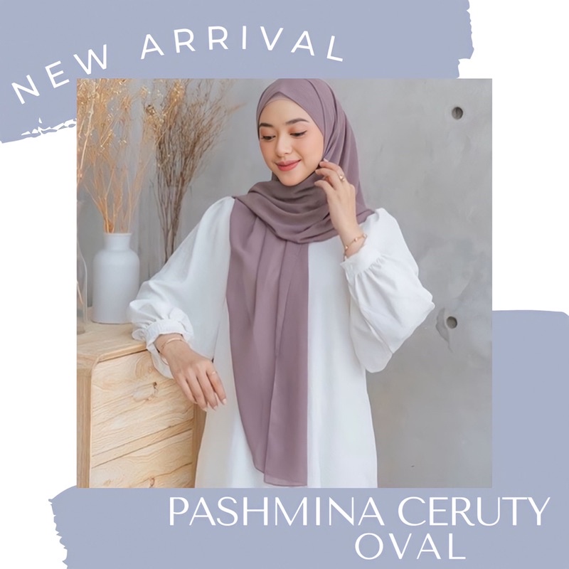 Jual Pashmina Oval (Ceruty) | Shopee Indonesia