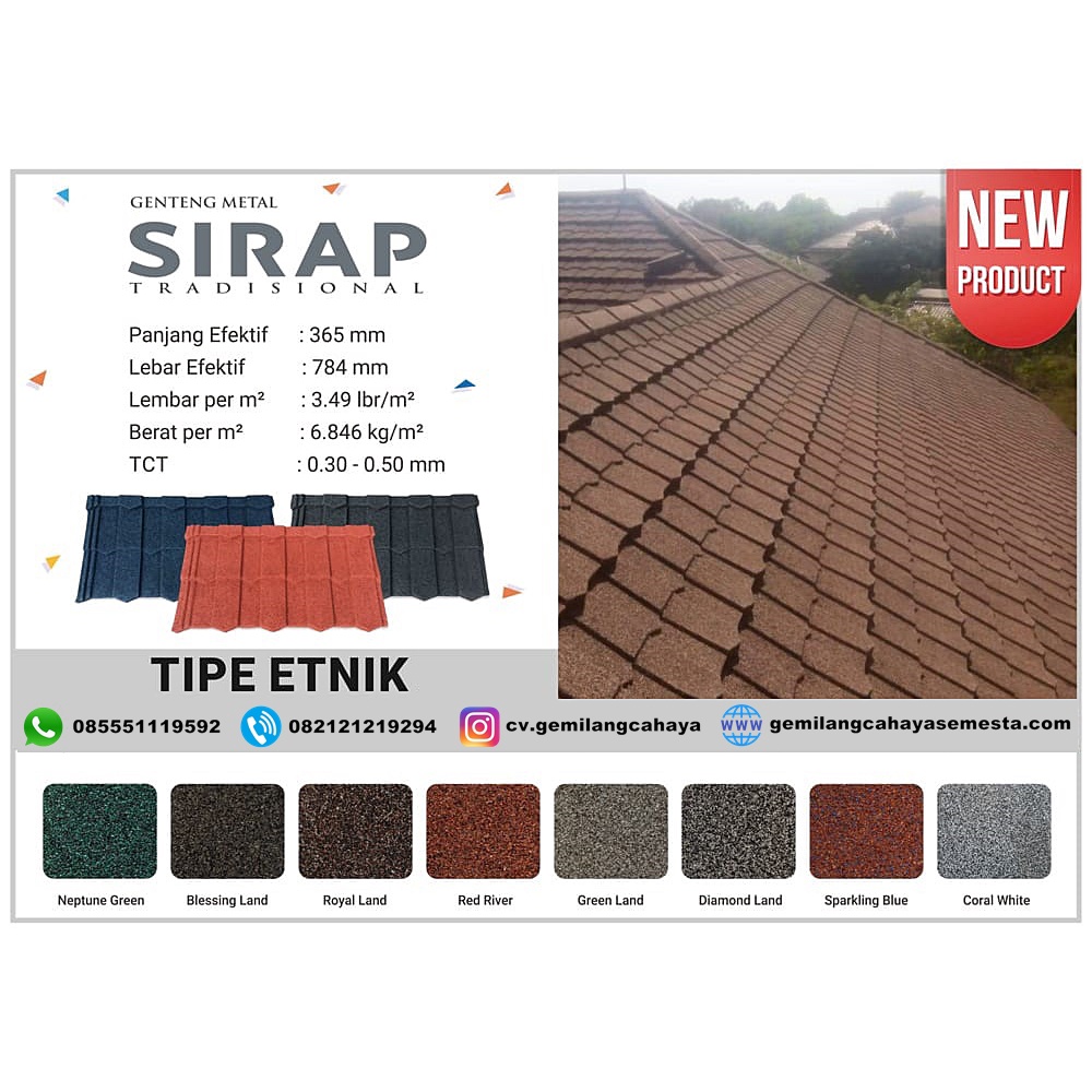 Jual Genteng Minimalis Sirap - Stone (Berpasir) | Shopee Indonesia