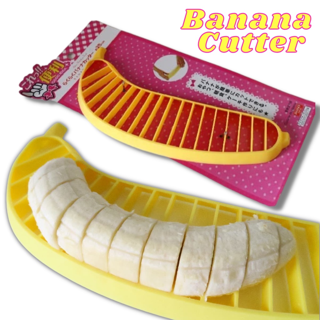 Jual Alat Potong Pisang Praktis DAISO JAPAN Banana cutter Chipperpisau ...