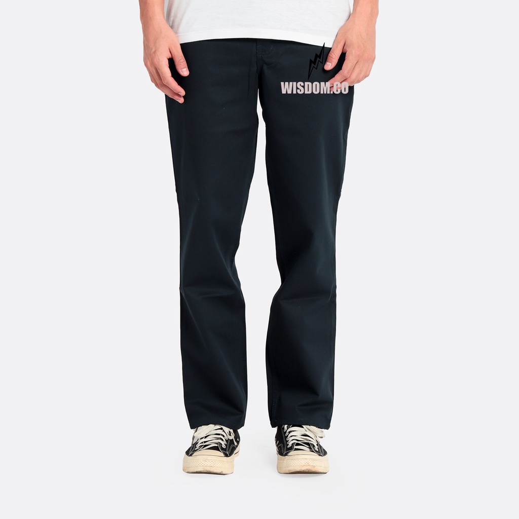Jual WISDOM Chino Straight Pants Reguler Fit walker Pants - Navy ...