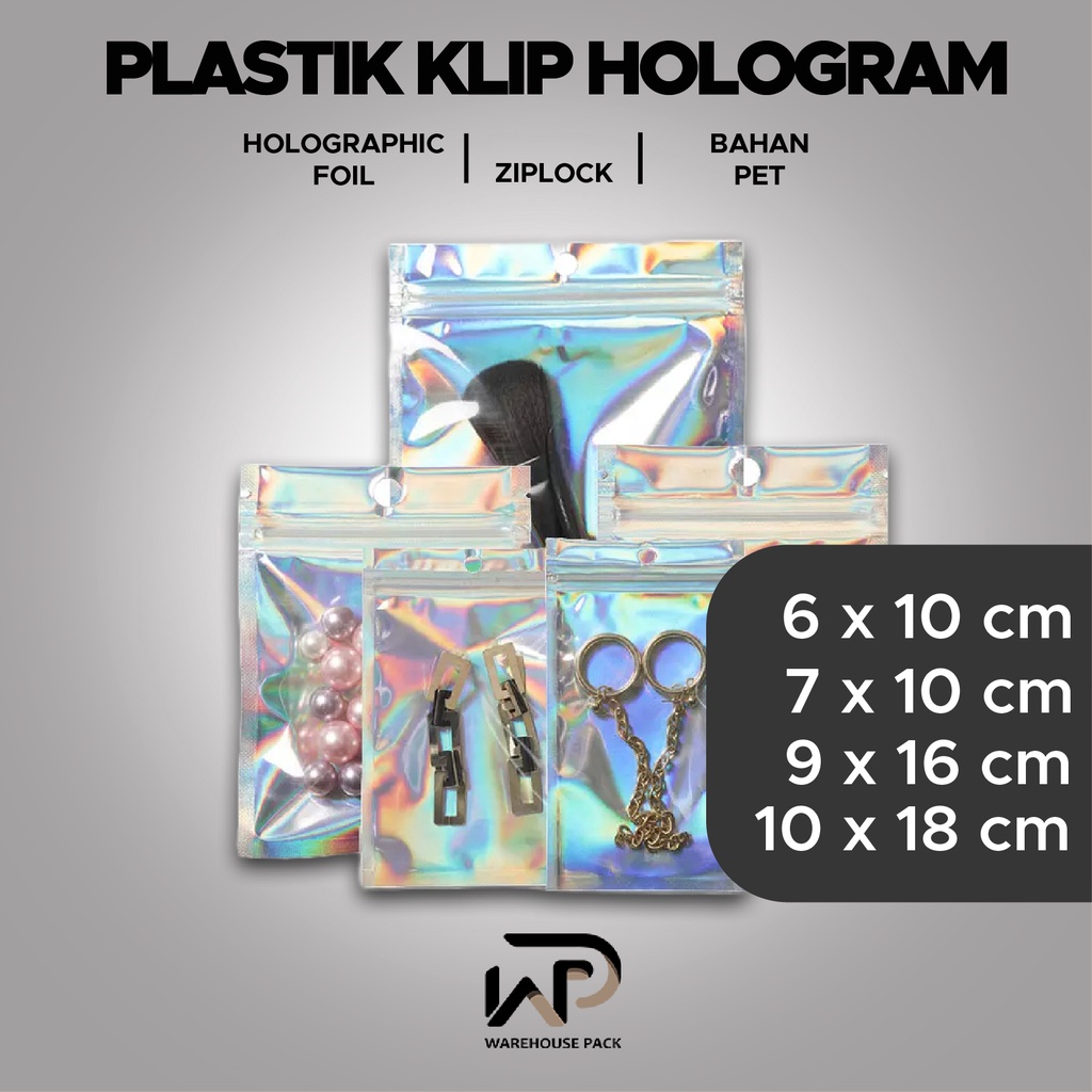 Jual ( 1 PCS ) Plastik Klip Hologram Flat 6 - 10 | Ziplock Hologram ...