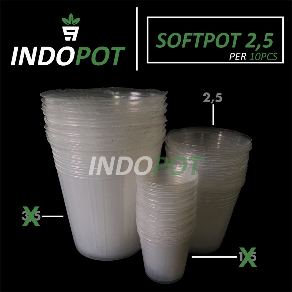 Jual (10Pcs) Softpot 2,5inch Pot Anggrek Remaja Polypot Felxible Pot ...