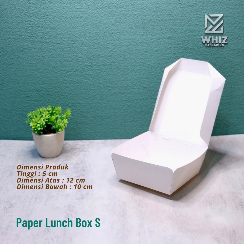 Jual Paper Lunch Box S Kotak Makanan Kertas ukuran Kecil Food Grade ...