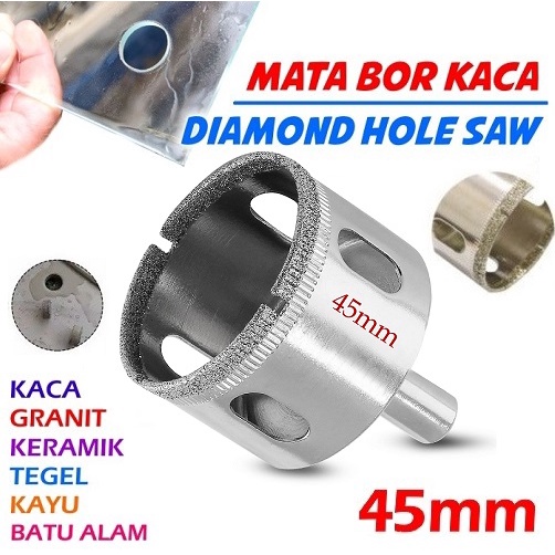 Jual Diamond Glass Holesaw 45mm Mata Bor Kaca Hole Saw Granit Keramik ...