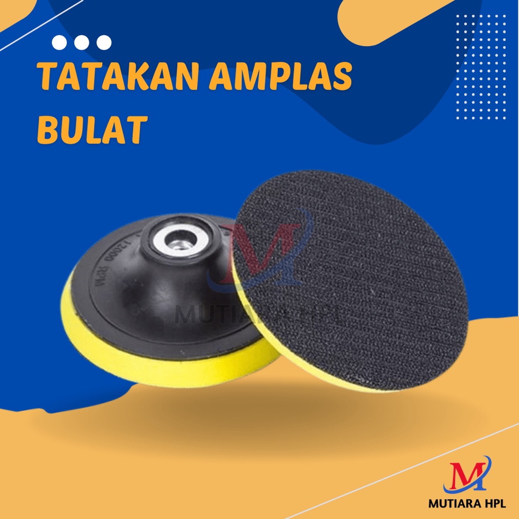 Jual Tatakan Amplas Bulat Velcro 4" / Amplas Pad Gerinda Bulat Kayu ...