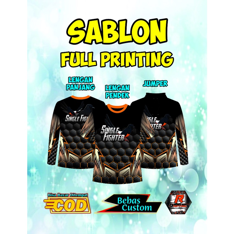 Jual CUSTOM JERSEY FULL PRINT (sublim) / SABLON DTF / motif burung ...