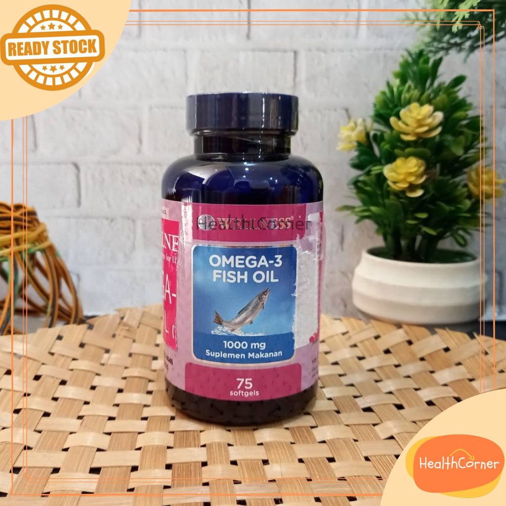 Jual Wellness Omega 3 Fish Oil 1000mg 75 softgels | Shopee Indonesia