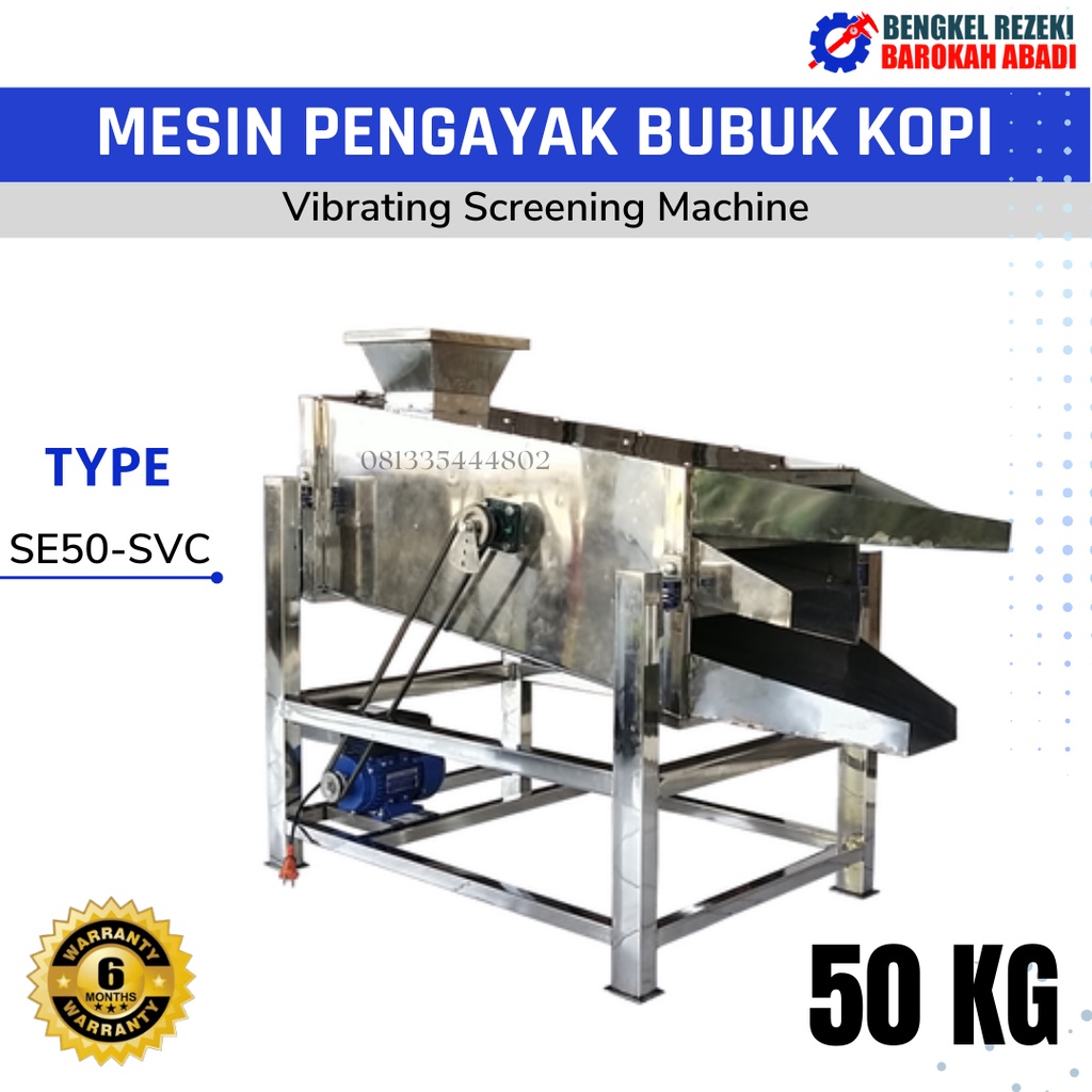Jual Mesin Pengayak Sortasi Bubuk Kopi Vibrating Screening Full ...