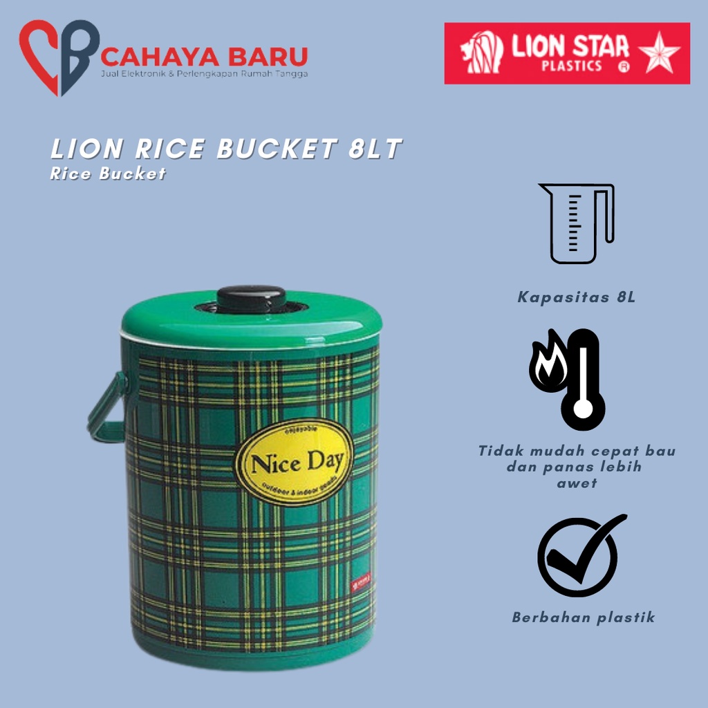 Jual LION STAR RICE BUCKET 8LT I-6 | Shopee Indonesia
