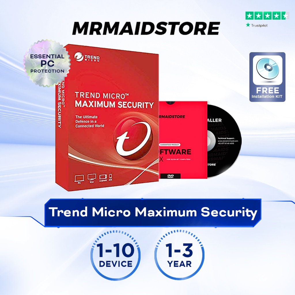 Jual Antivirus Trend Micro Maximum Security - ORIGINAL Lastest Version ...
