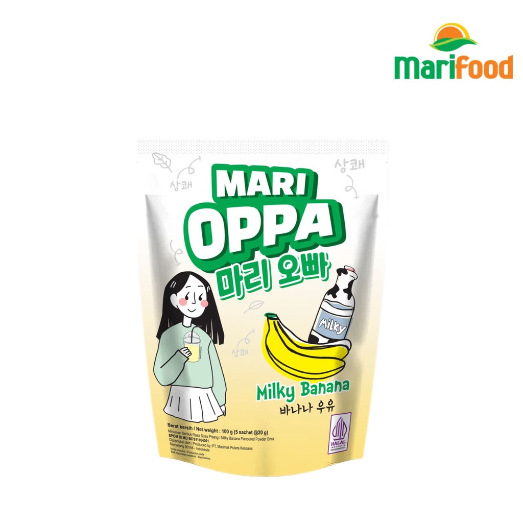 Jual MariOppa Milky Banana - Susu Korea Enak - Pouch | Shopee Indonesia