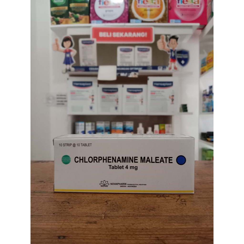 Jual Chlorphenamine Chlorpheniramine Tab CTM Tablet harga BOX isi 100 ...