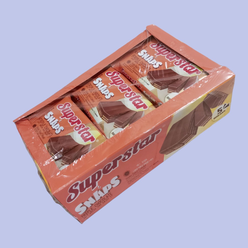 Jual Superstar Snaps Wafer Coklat 18 gr (12 pcs/box] | Shopee Indonesia