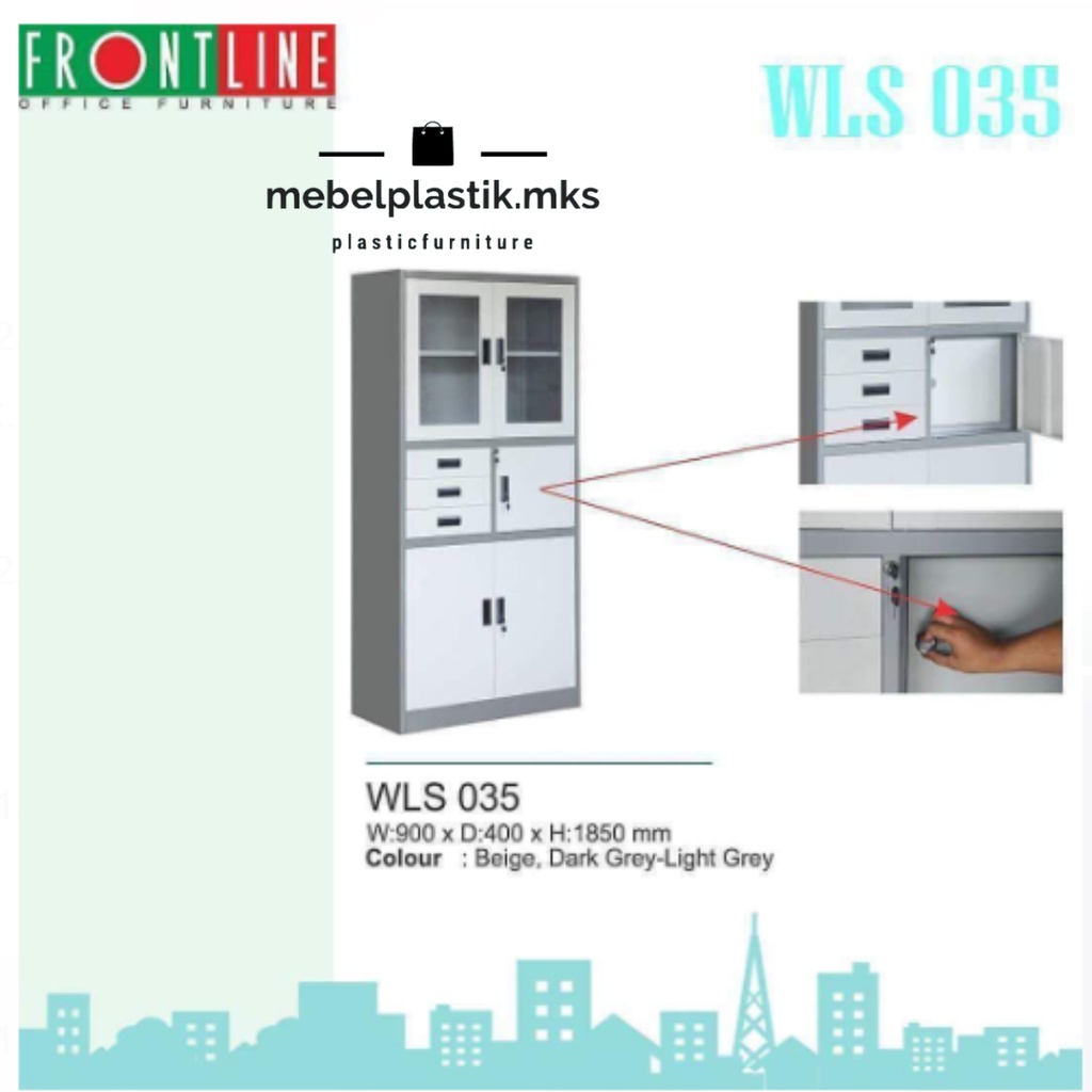Jual Lemari arsip WLS 035 Frontline | Shopee Indonesia