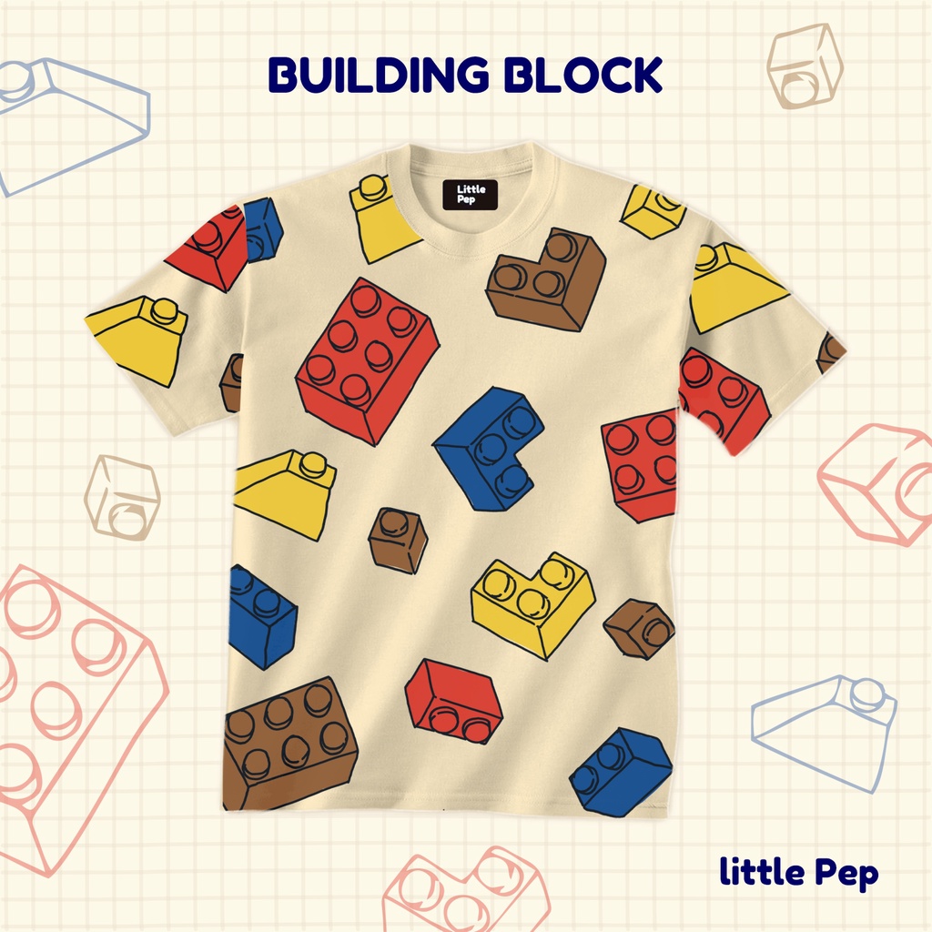 Jual Little Pep - Building Block - Baju anak dan dewasa motif brick ...