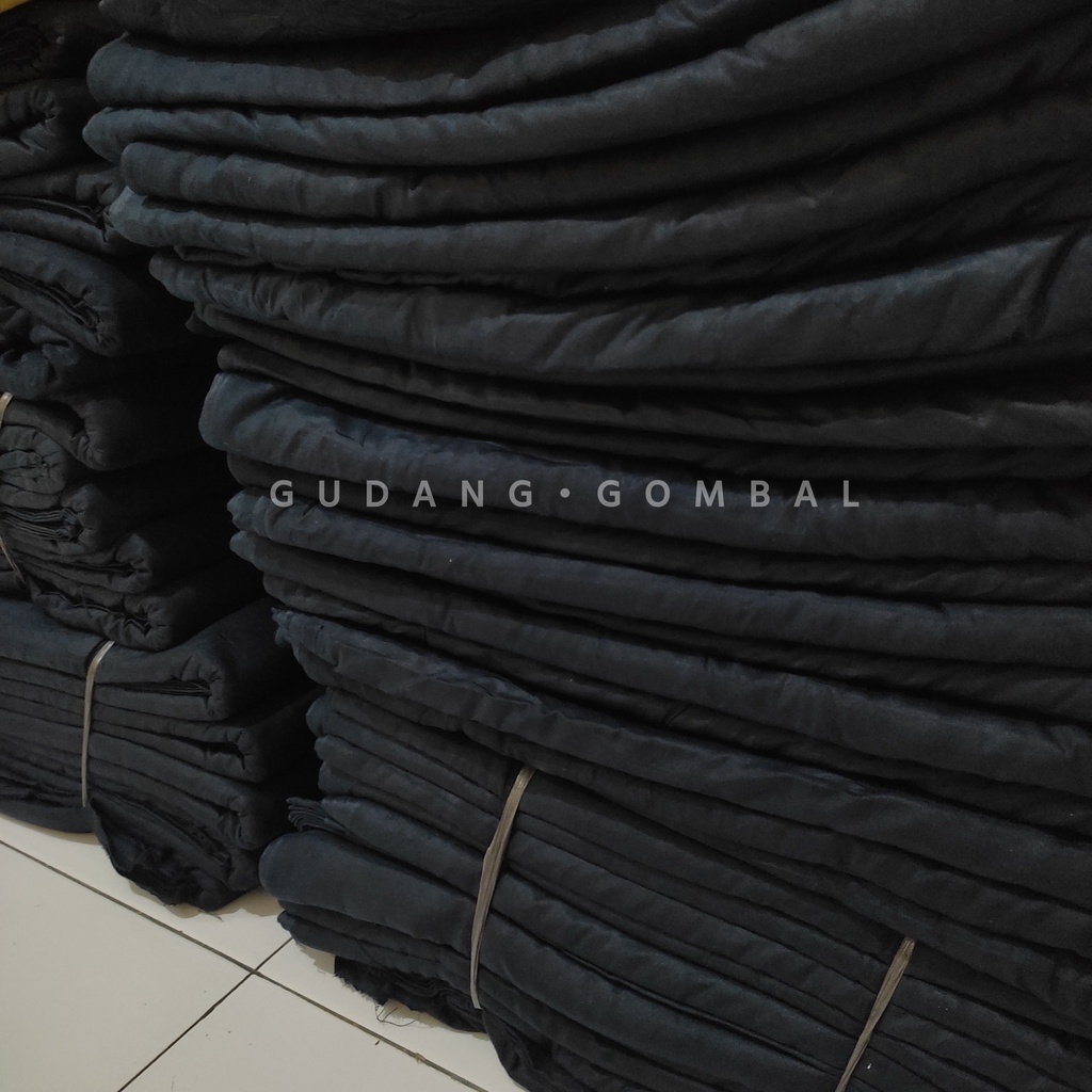 Jual Kain Hitam Rayon Polos Bahan Mukena Daster (harga per 0,5m ...