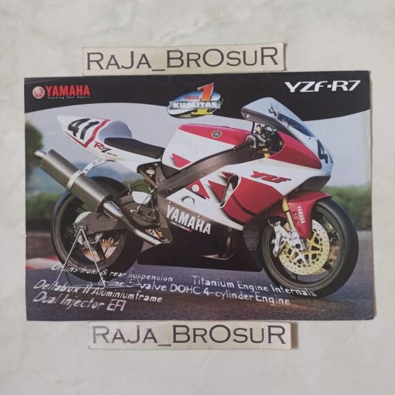Jual Poster brosur katalog leaflet jadul lawas Yamaha 1999-2000 berisi motor Yamaha YZF R7/Vega ...