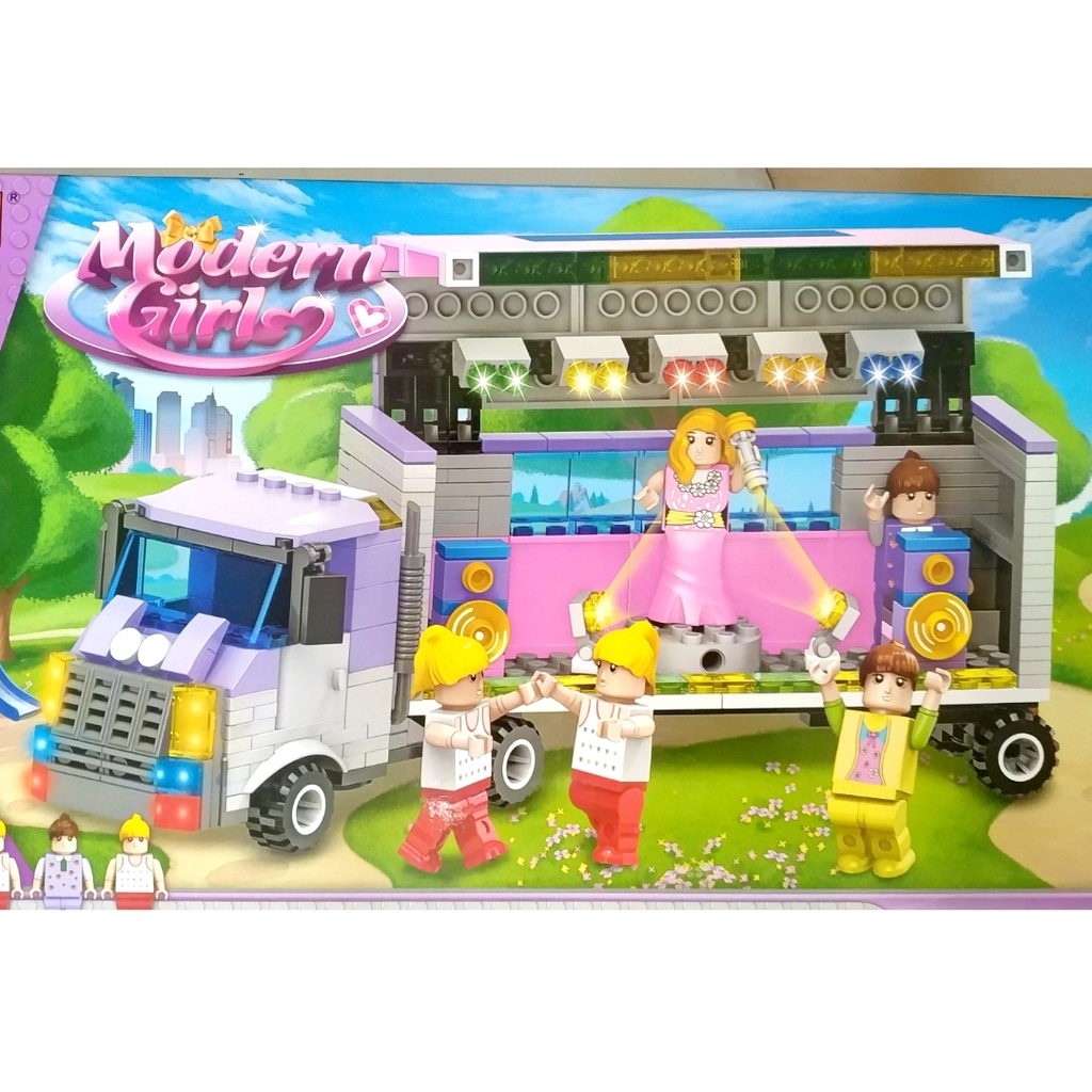 Jual Mainan Blocks Anak Cewe Modern Girl Mobil Carpool Karaoke Block ...