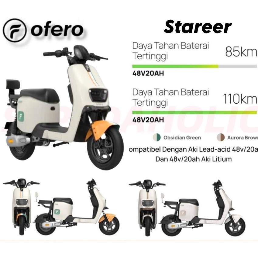 Jual Sepeda Motor Listrik OFERO STAREER 500 Watt Electric E Bike ...