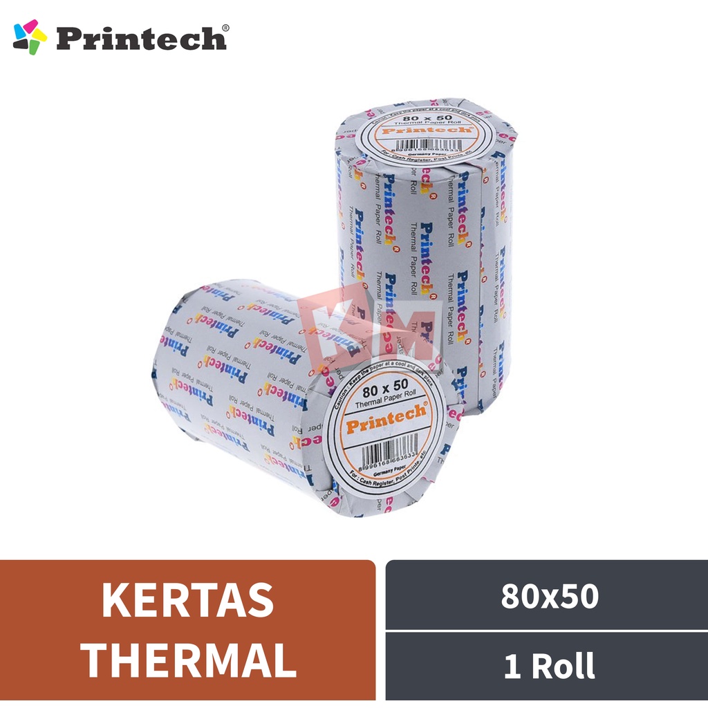 Jual Kertas Thermal / Register Paper Roll Printech 80 x 50 mm / 80x50 ...