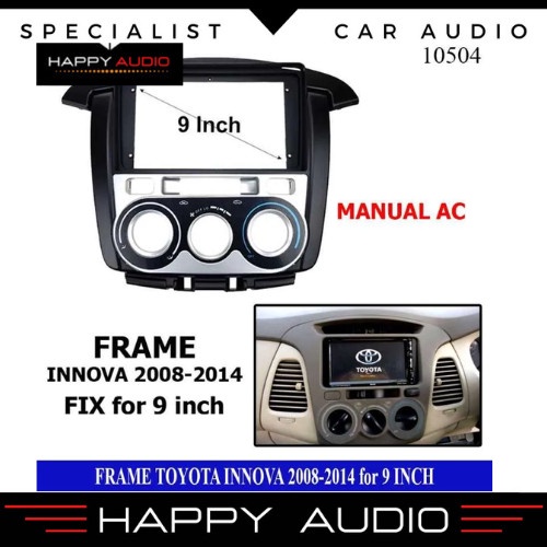 Jual Frame Head Unit 9 Inch Innova Tahun 2008-2014 Free Socket PnP ...