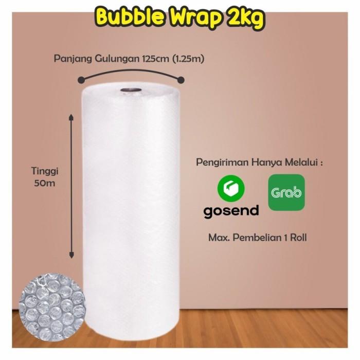 Jual ( KHUSUS GOJEK / GRAB ) Bubble Wrap PUTIH 1 ROLL ( 125 cm x 50 m ...